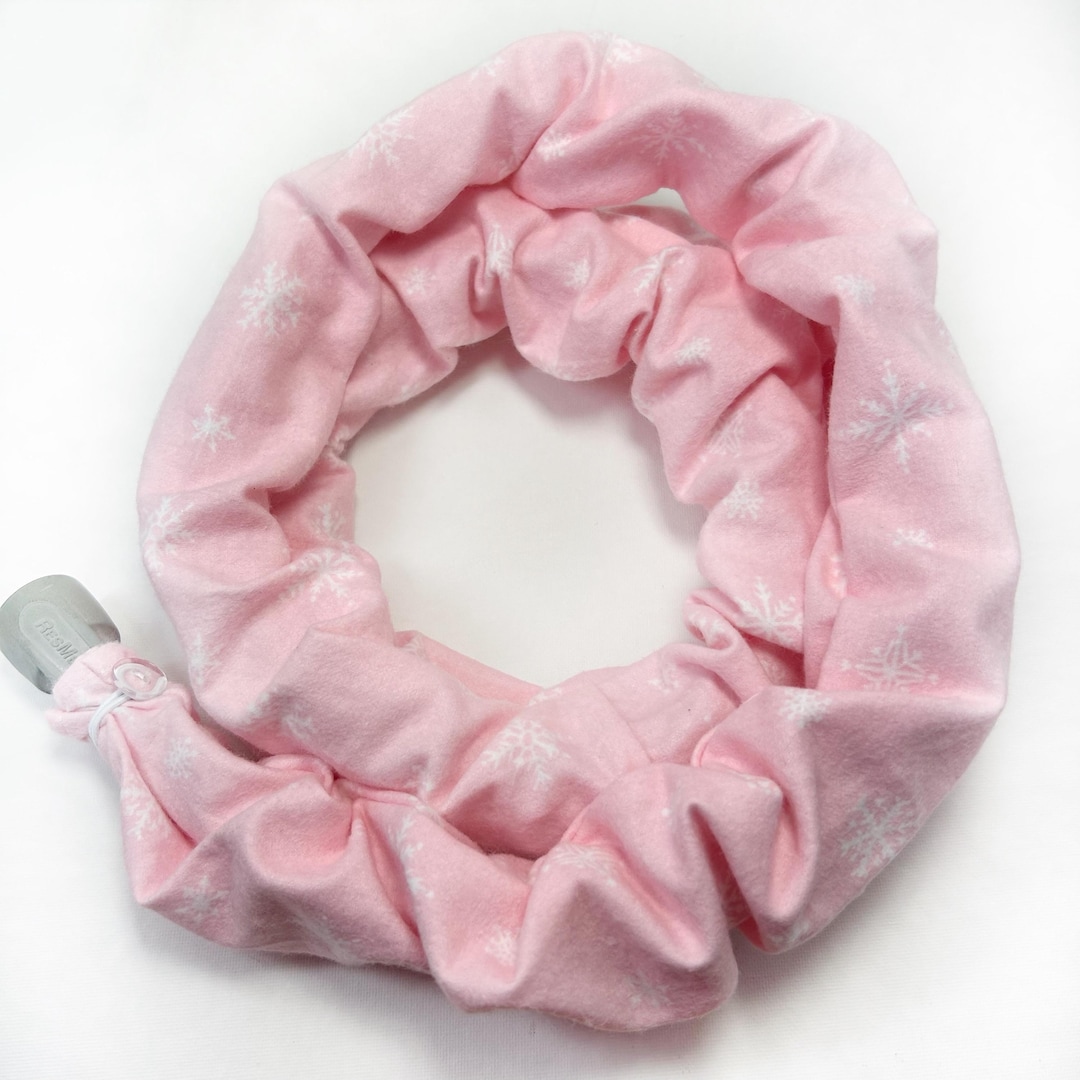 Pink Snowflakes, CPAP Hose Cover, BIPAP Tubing Sleeve Wrap, Trach Vent ...