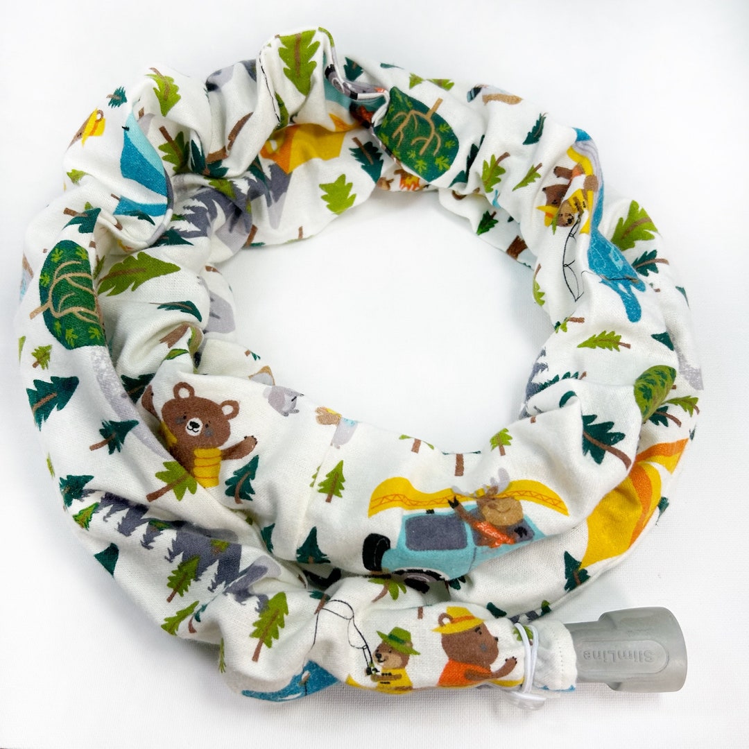 Woodland Animal Campers, Flannel, CPAP Hose Cover, CPAP Tubing, Sleep ...