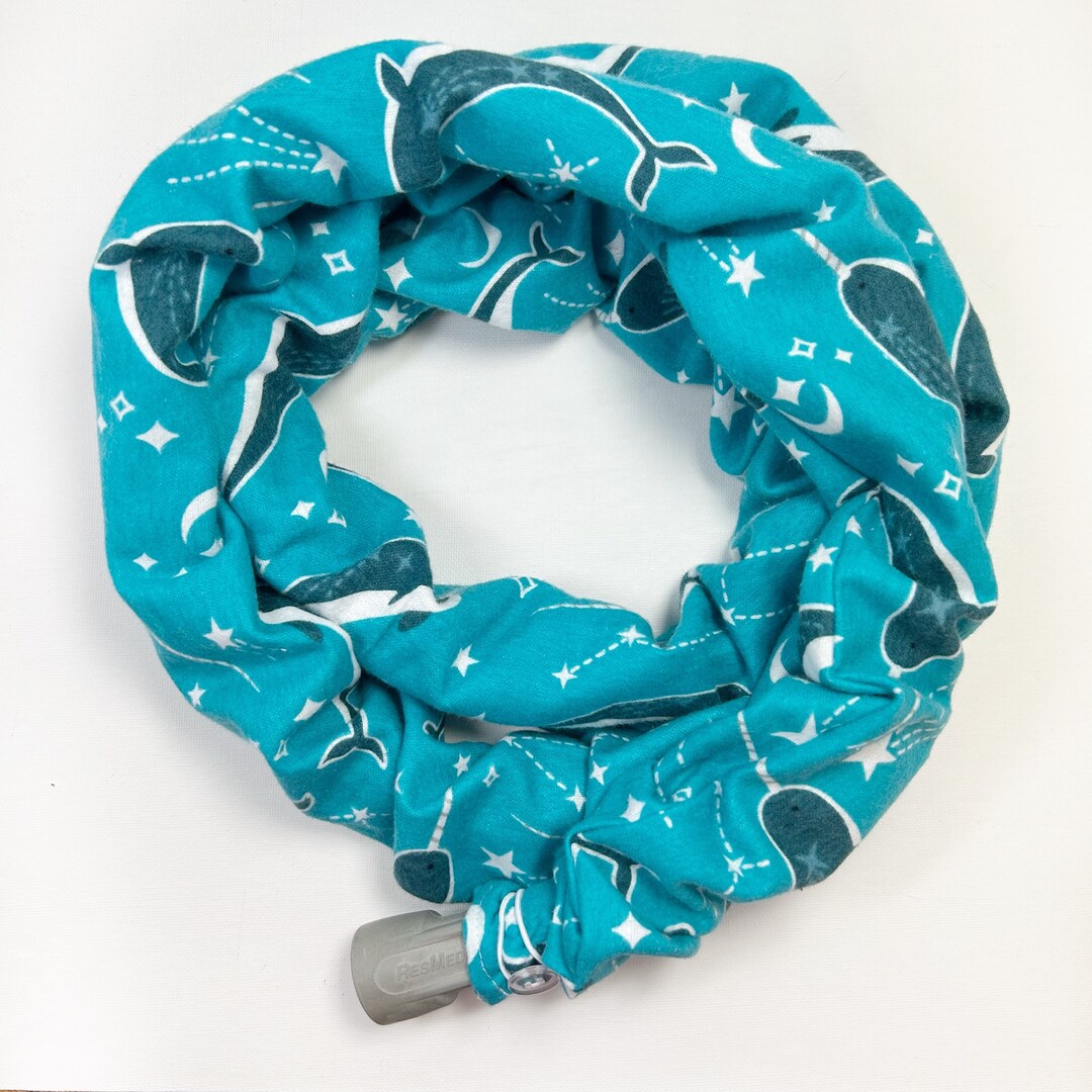 Narwhal, Flannel, CPAP Hose Cover, CPAP Tubing, Sleep Apnea Accessories ...