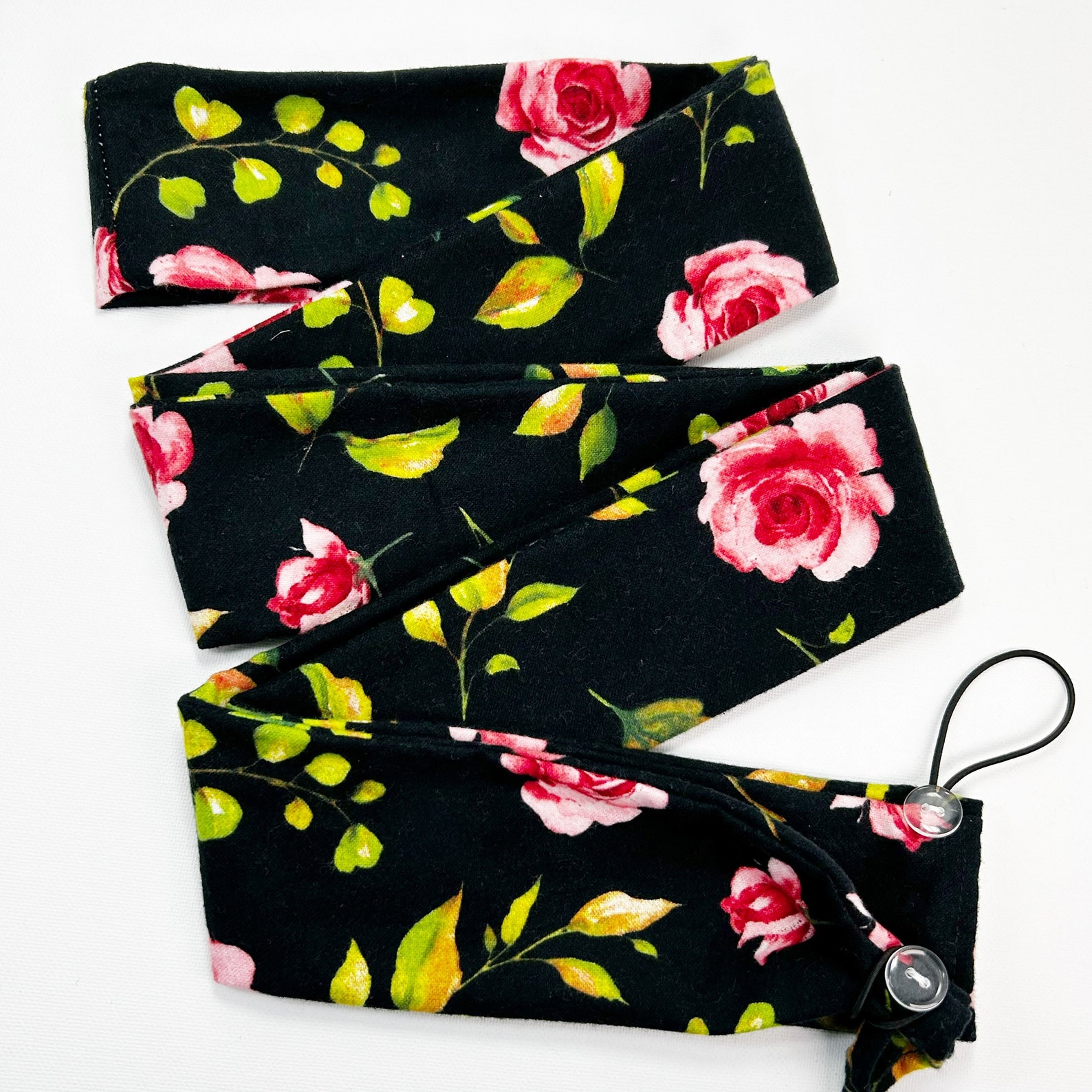 Black Watercolor Rose, Flannel CPAP Hose Sleeve, Tubing Warmer, 6ft ...