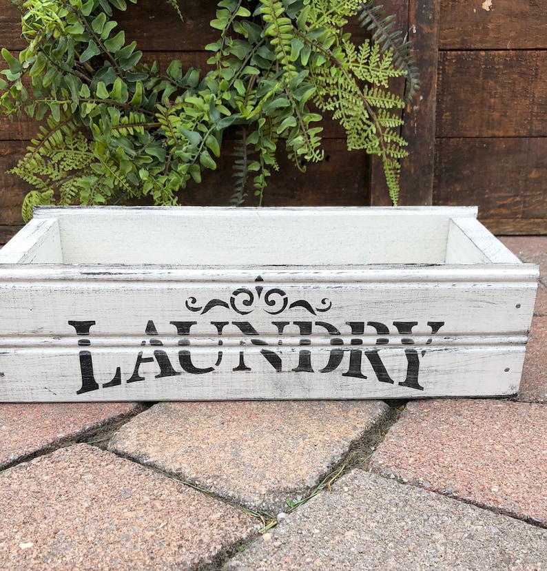 Laundry Organization Farmhouse Style Crate Farmhouse Decor - Etsy
