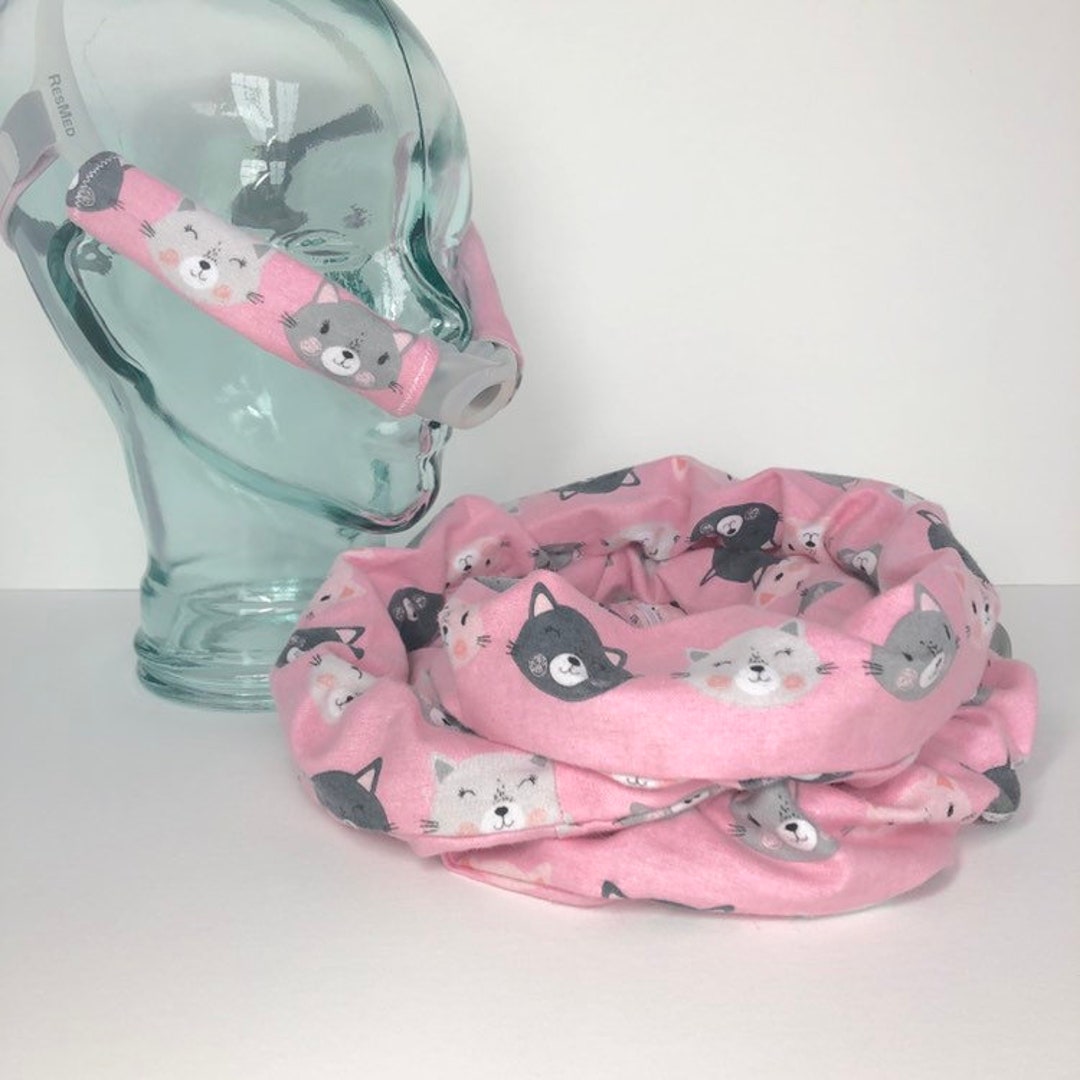 Pink Cat Face CPAP Hose and Cheek Strap Cover Set Hose - Etsy