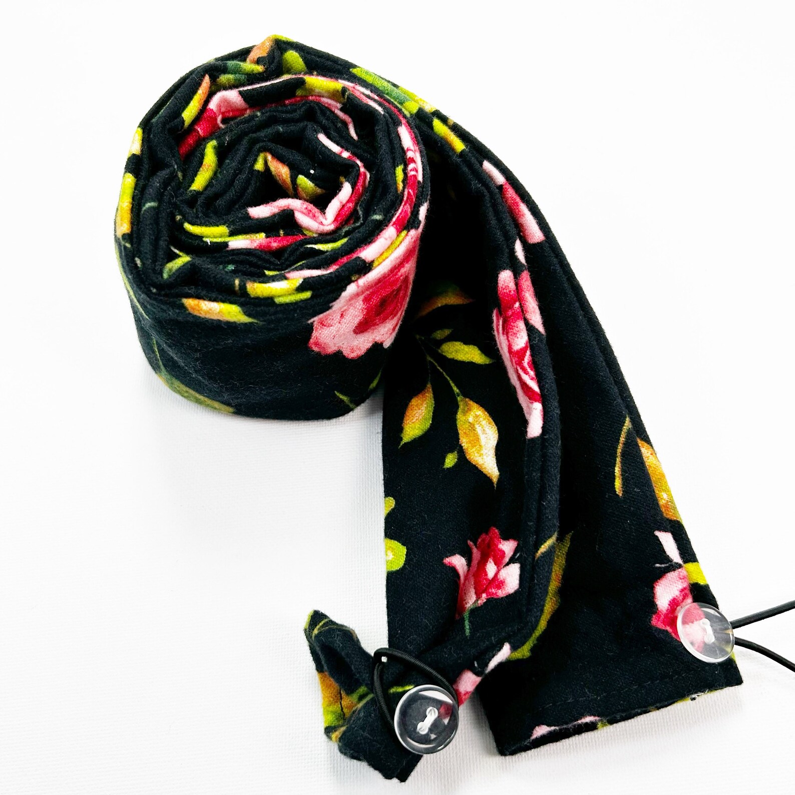 Black Watercolor Rose, Flannel CPAP Hose Sleeve, Tubing Warmer, 6ft ...