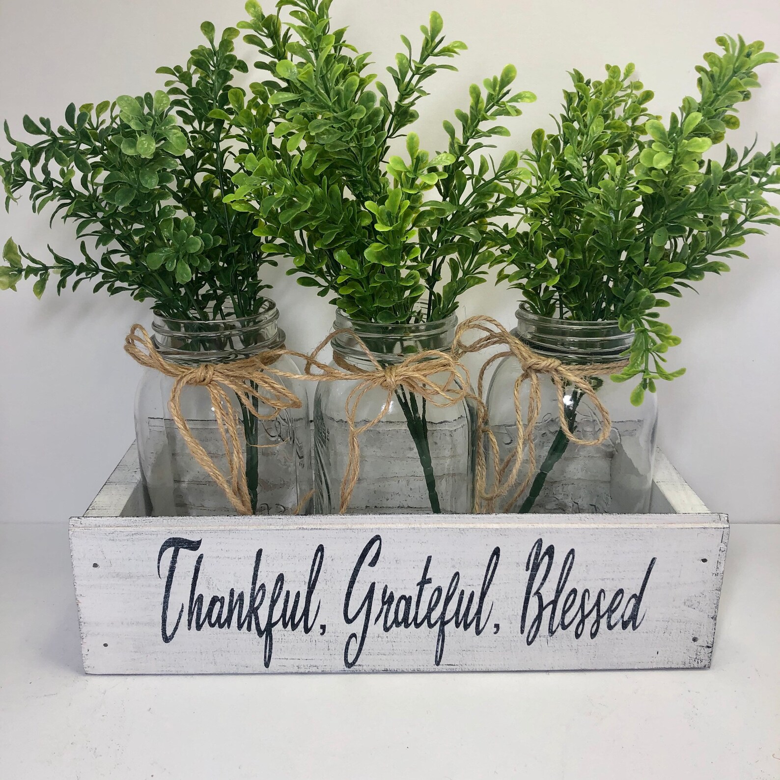 Thankful Grateful Blessed Farmhouse Style Crate Farmhouse | Etsy