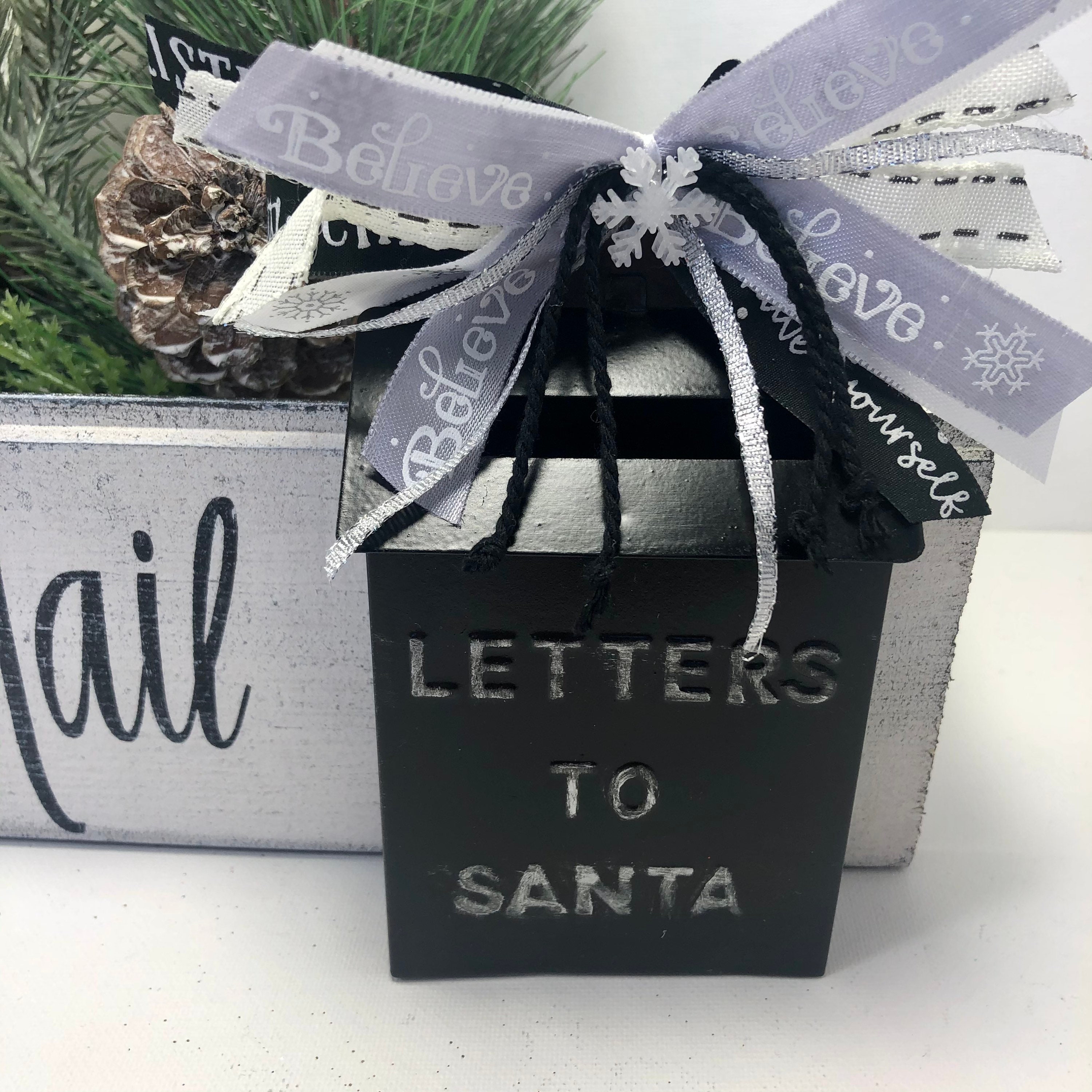 Santa Letters Mailbox Merry Mail Crate Christmas Card Box - Etsy
