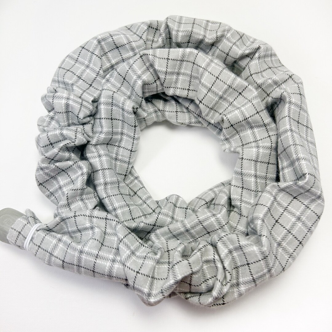 Gray Checked, CPAP Hose Cover, Cpap Tubing Wrap, Bipap, Apap, Vent ...