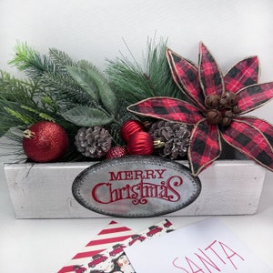 Holiday Gift Wood Box, Vintage Sign Crate, Christmas Card Mail Holder ...