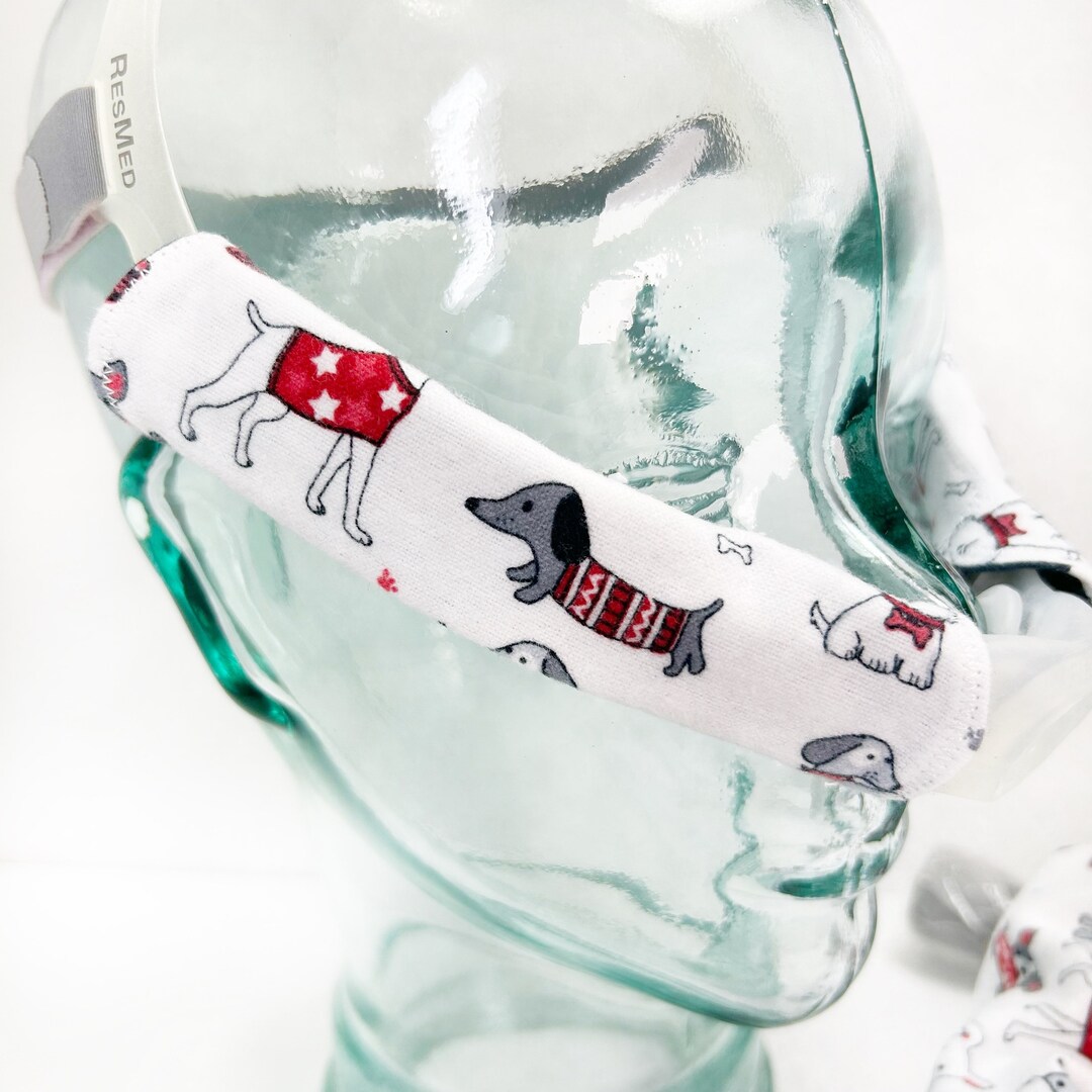 Preppy Pups, CPAP Cheek Strap Covers, Face Mask Pads, Wrap, Cheekers ...