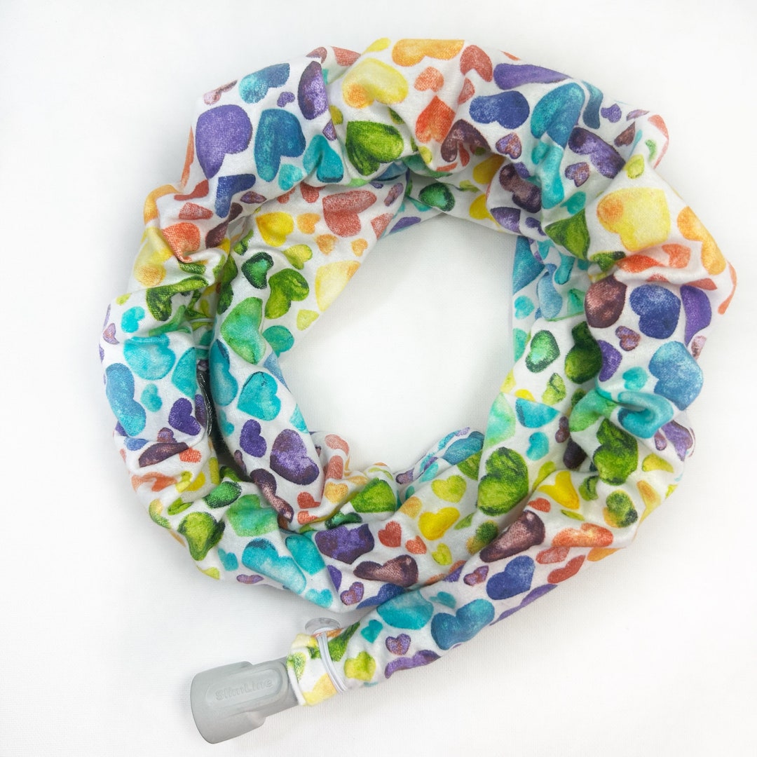 CPAP Hose Cover, Rainbow Watercolor Hearts, Tubing Wrap, Bipap, Apap ...
