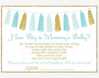Baby Shower Belly String Game - Etsy Israel