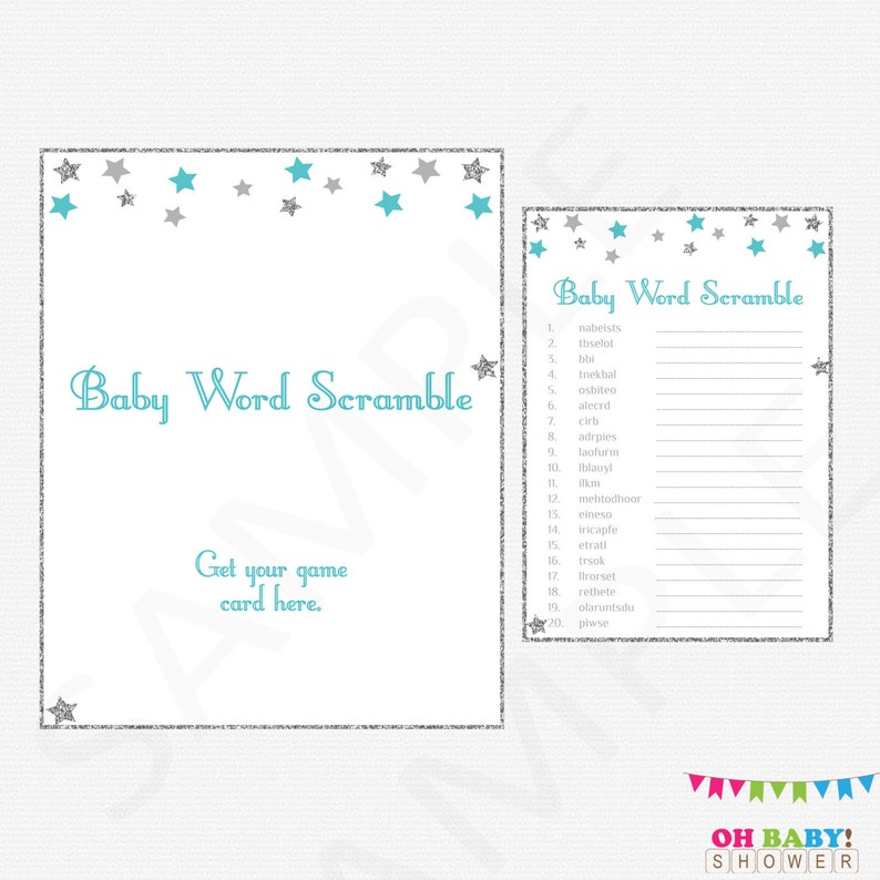 Teal Baby Shower Twinkle Twinkle Little Star Baby Shower Baby - Etsy