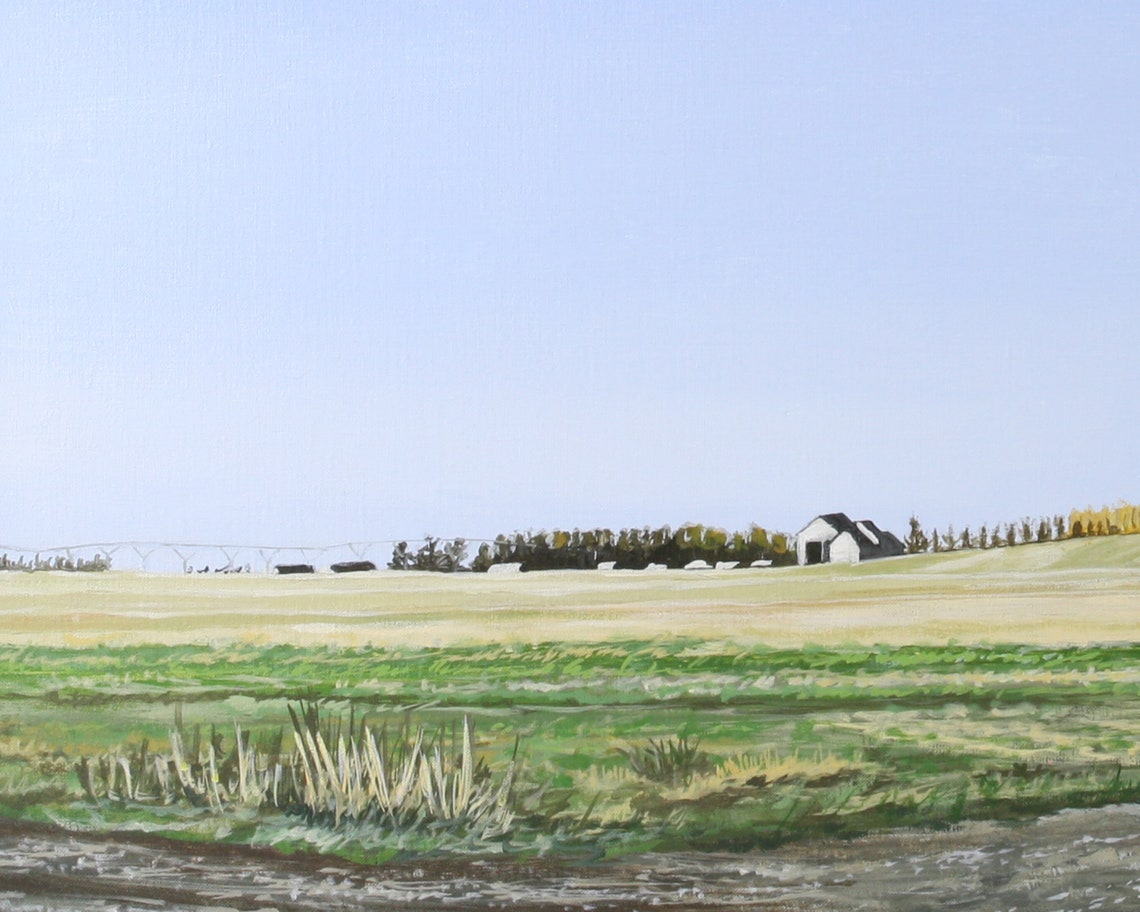 Alberta Prairie Landscape Acrylic Painting 18 x 24 inchies | Etsy