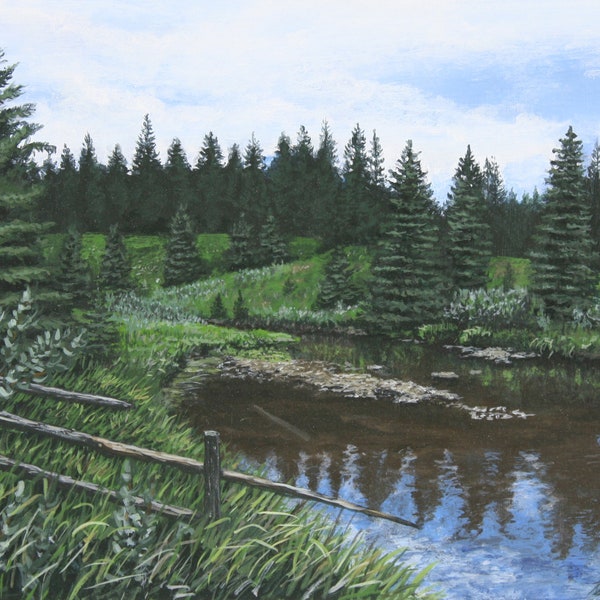 Acrylic on Paper - Etsy