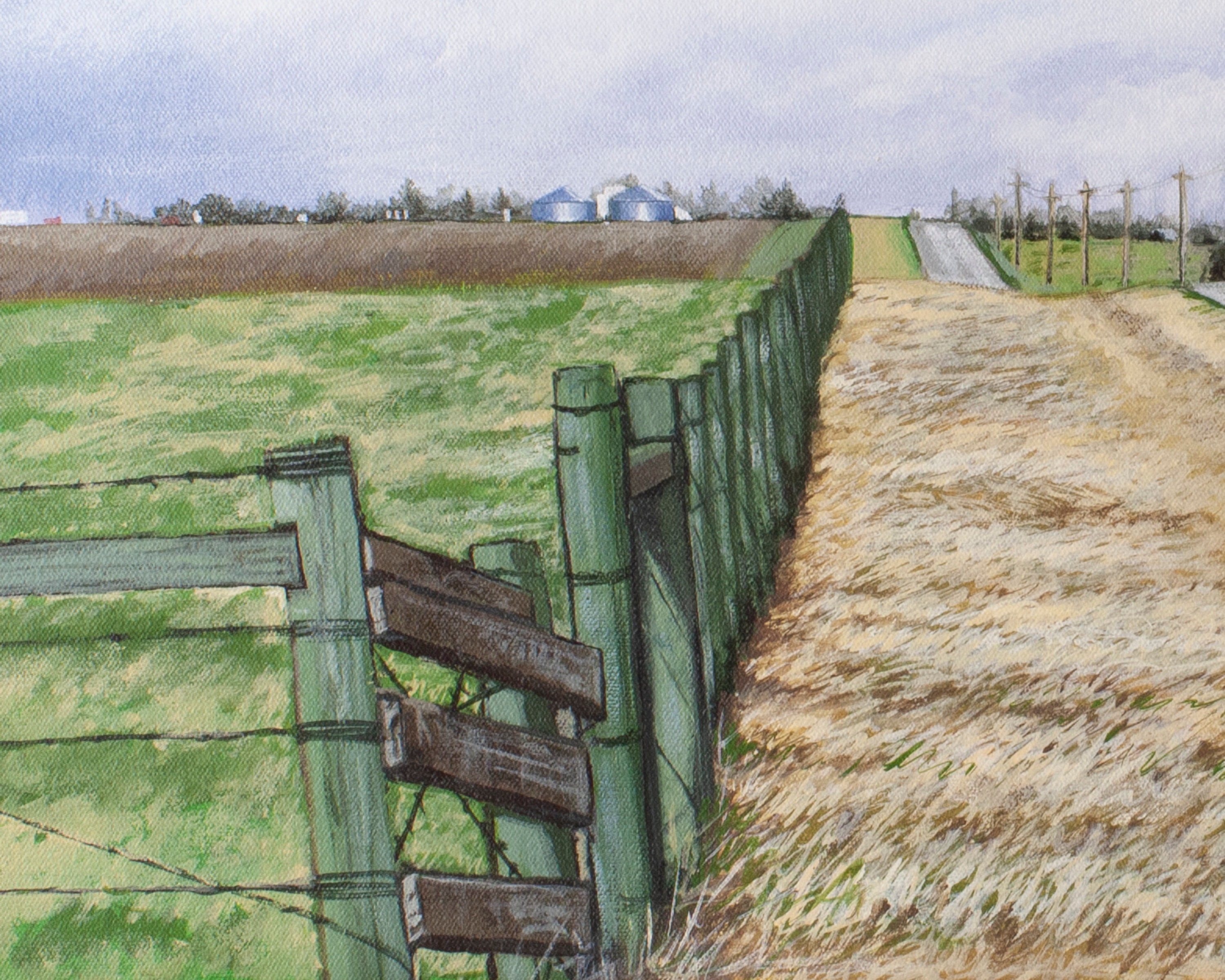 Prairie landscape by artist Rob Miller Acrylic on Canvas 12 x 24 inches ...