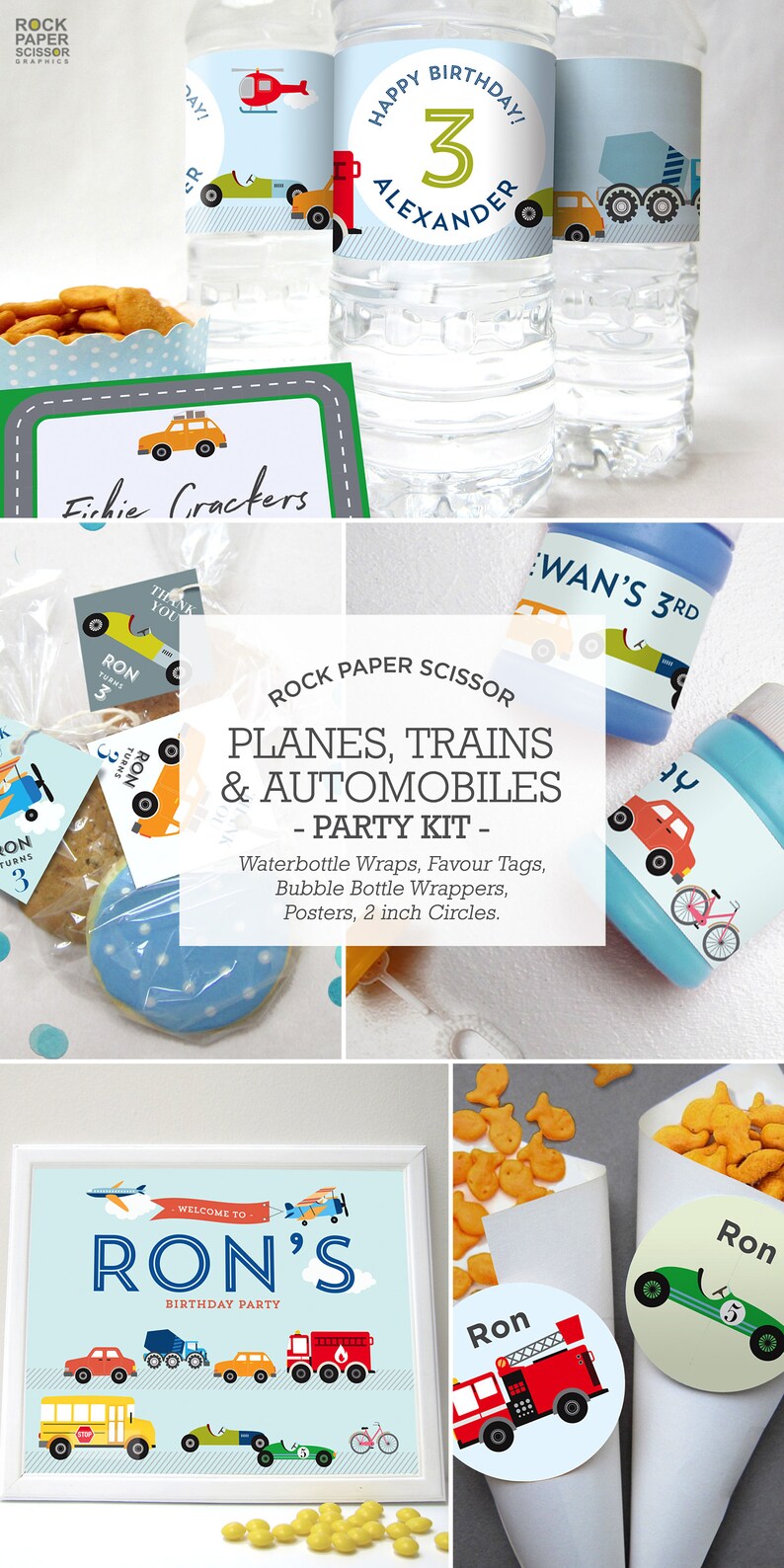 Cutest Kid's Transportation, Planes, Trains & Automobiles Birthday ...