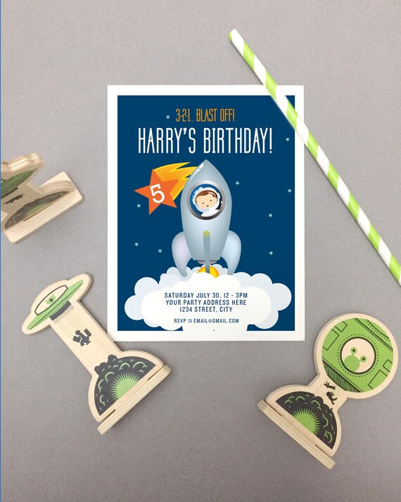 Nasa Birthday Invitations