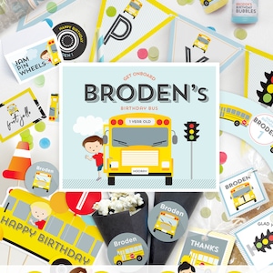 Kid's School Bus Birthday Party, Wheels on the Bus, Magic School Bus ...