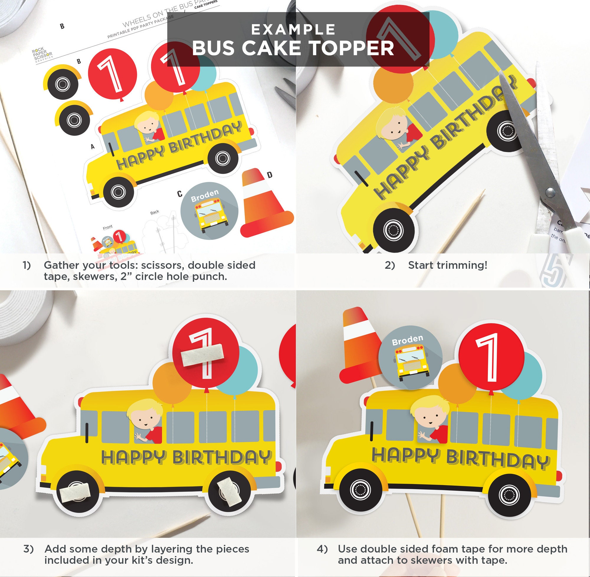 Kid's School Bus Birthday Party, Wheels on the Bus, Magic School Bus ...