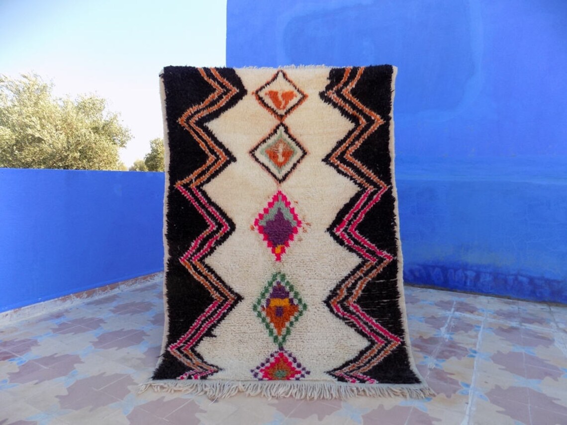 Azilal azilal rug azilal moroccan rug azilal vintage | Etsy