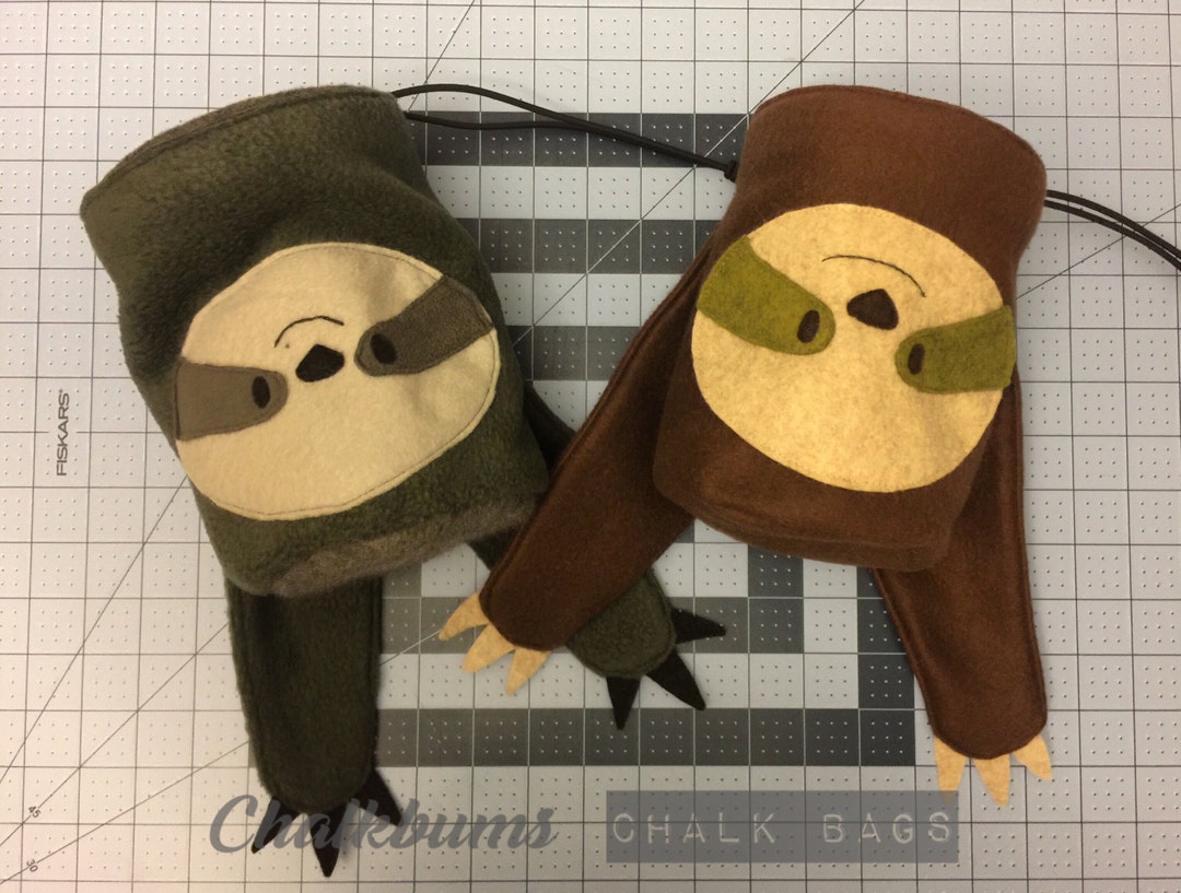 Sebastian the Sloth Chalk Bag, Rock Climbing Bag, Drawstring Bag ...