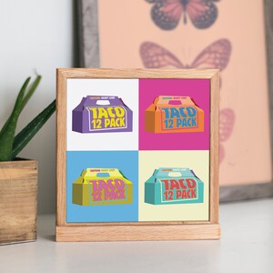 Taco Bell Pop Art Print, Home Decor Wall Art, Pop Art Wall Hanging ...