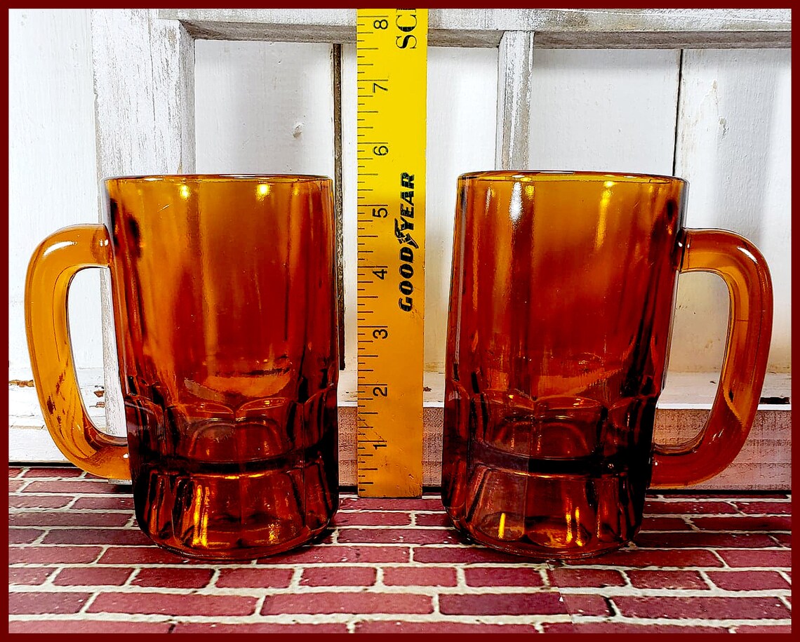 MCM Anchor Hocking Georgian Beer Mugs Set of 4 Harder to - Etsy