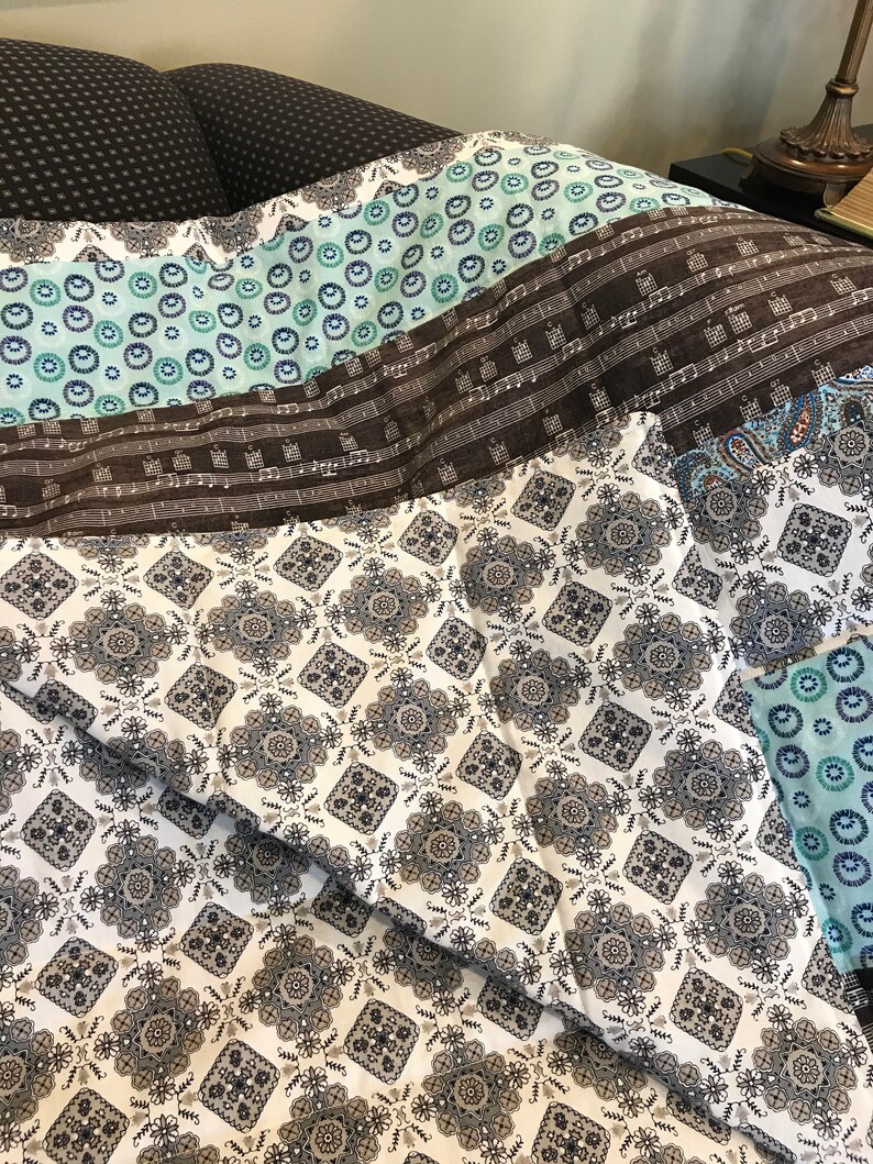 Paisley Music Guitar Chord Baby Quilt--unique Baby Gift-handmade Baby ...