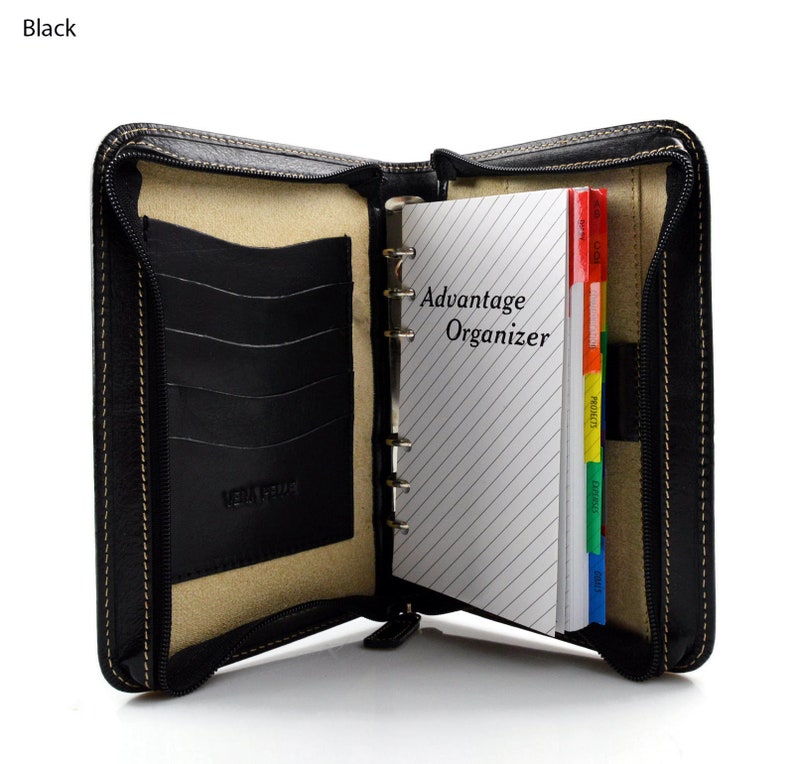 Leather Agenda A6 Document Folder Italian Handmade Zip Planner Agenda ...