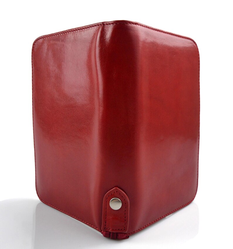 Leather Agenda A6 Document Folder Italian Handmade Zip Planner Agenda ...