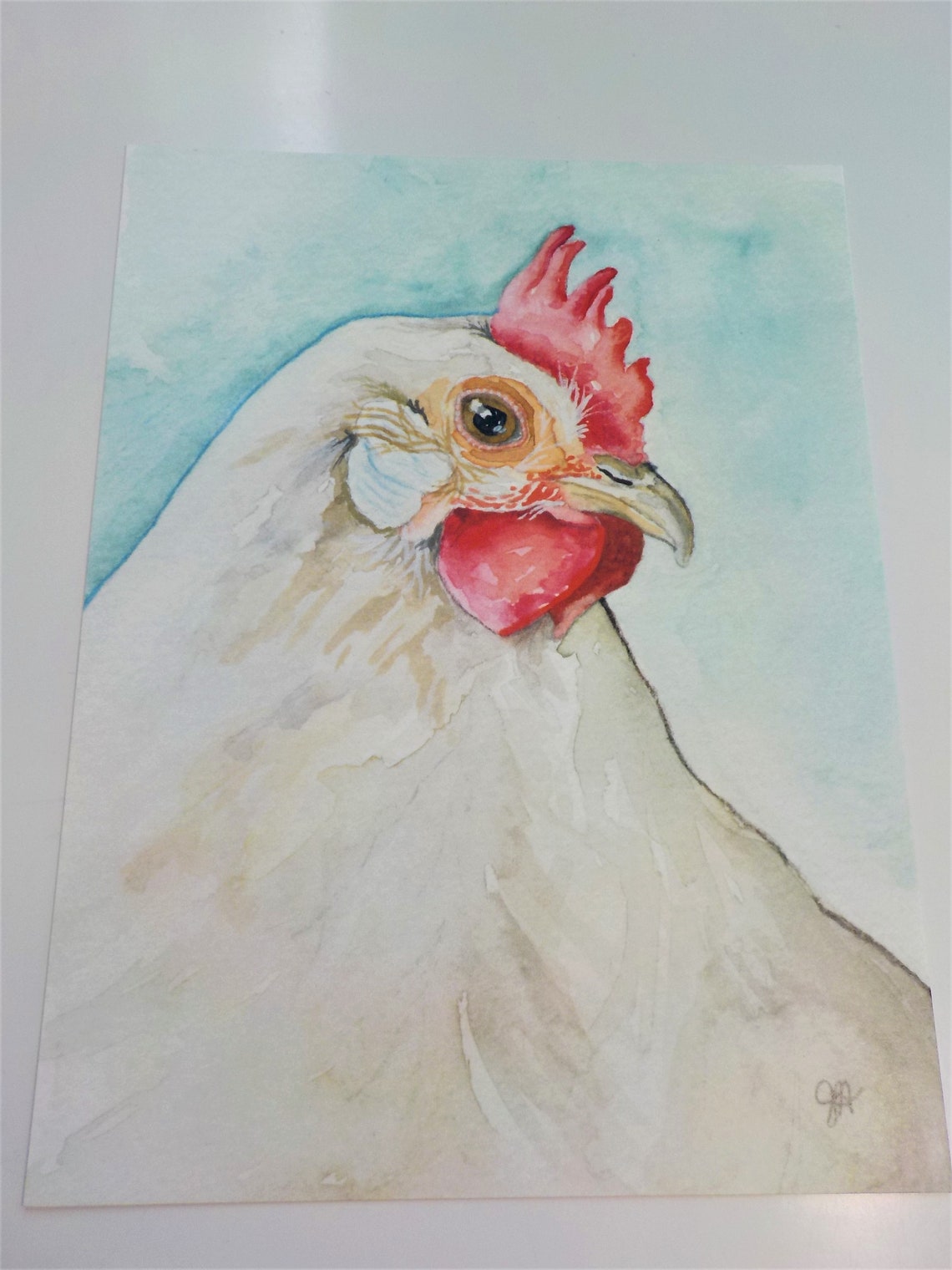 Hen Watercolor Print Chicken Watercolor Print Art Print - Etsy