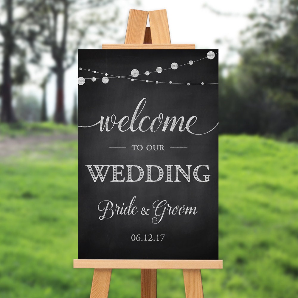 Wedding Welcome Sign - Rustic - PRINTABLE - 16x20 - 18x24 - 20x30 ...