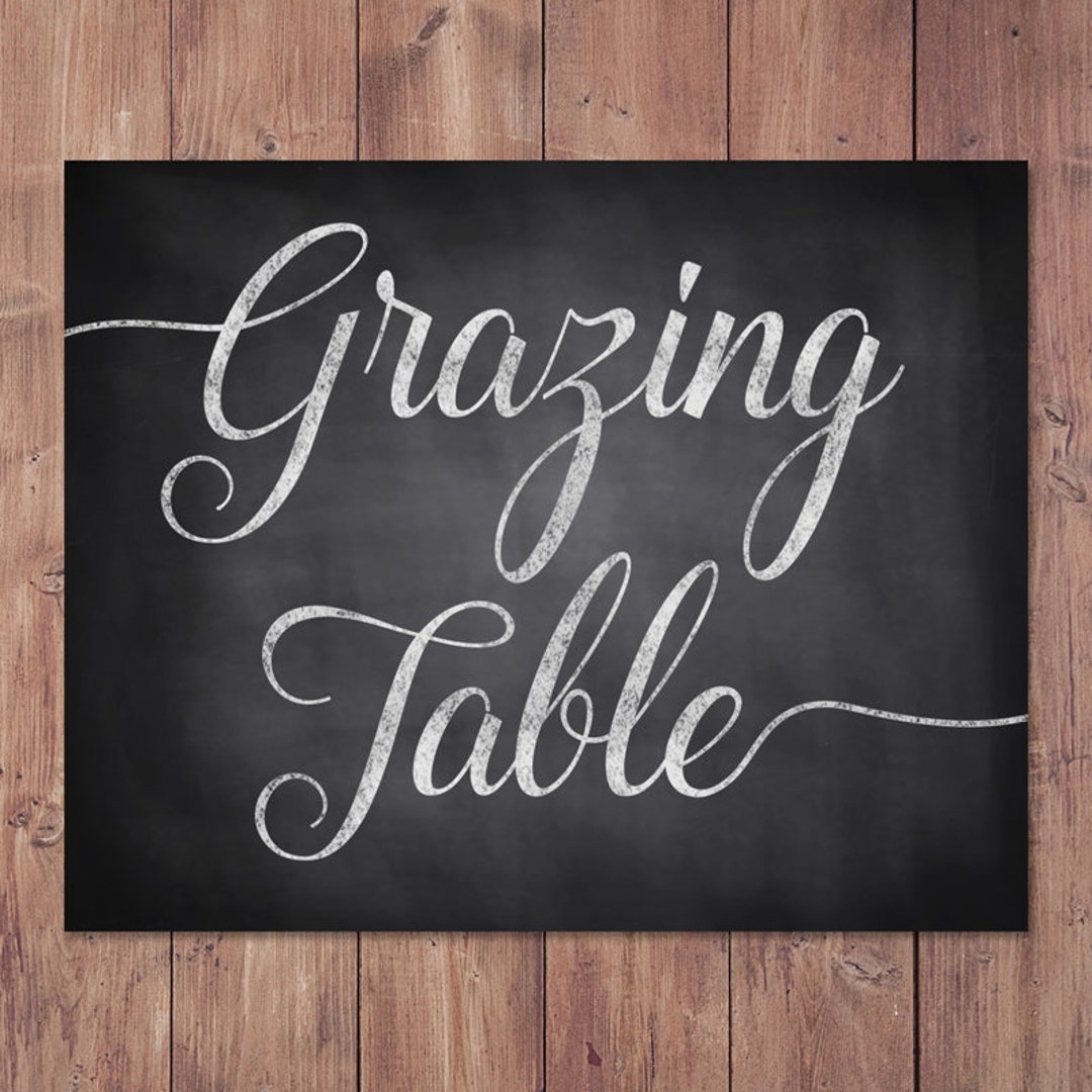 Grazing Table Sign - Wedding Buffet Sign - Buffet Table Sign ...