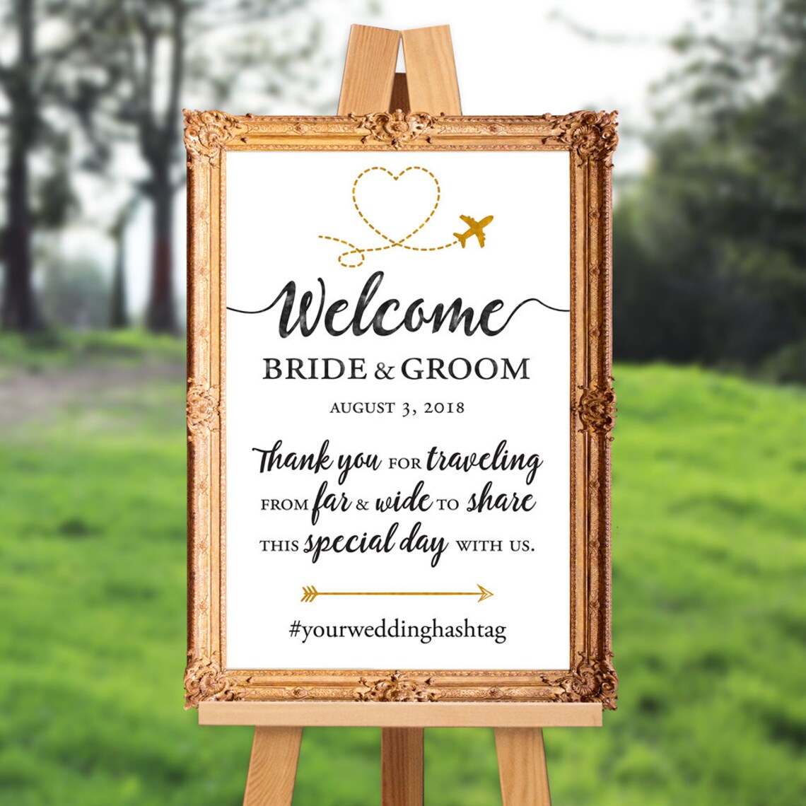 Wedding welcome sign destination wedding welcome sign | Etsy
