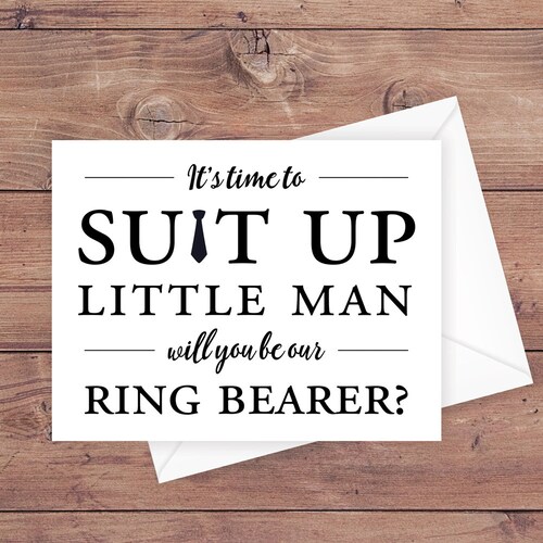 Ring Bearer Proposal Card - Etsy