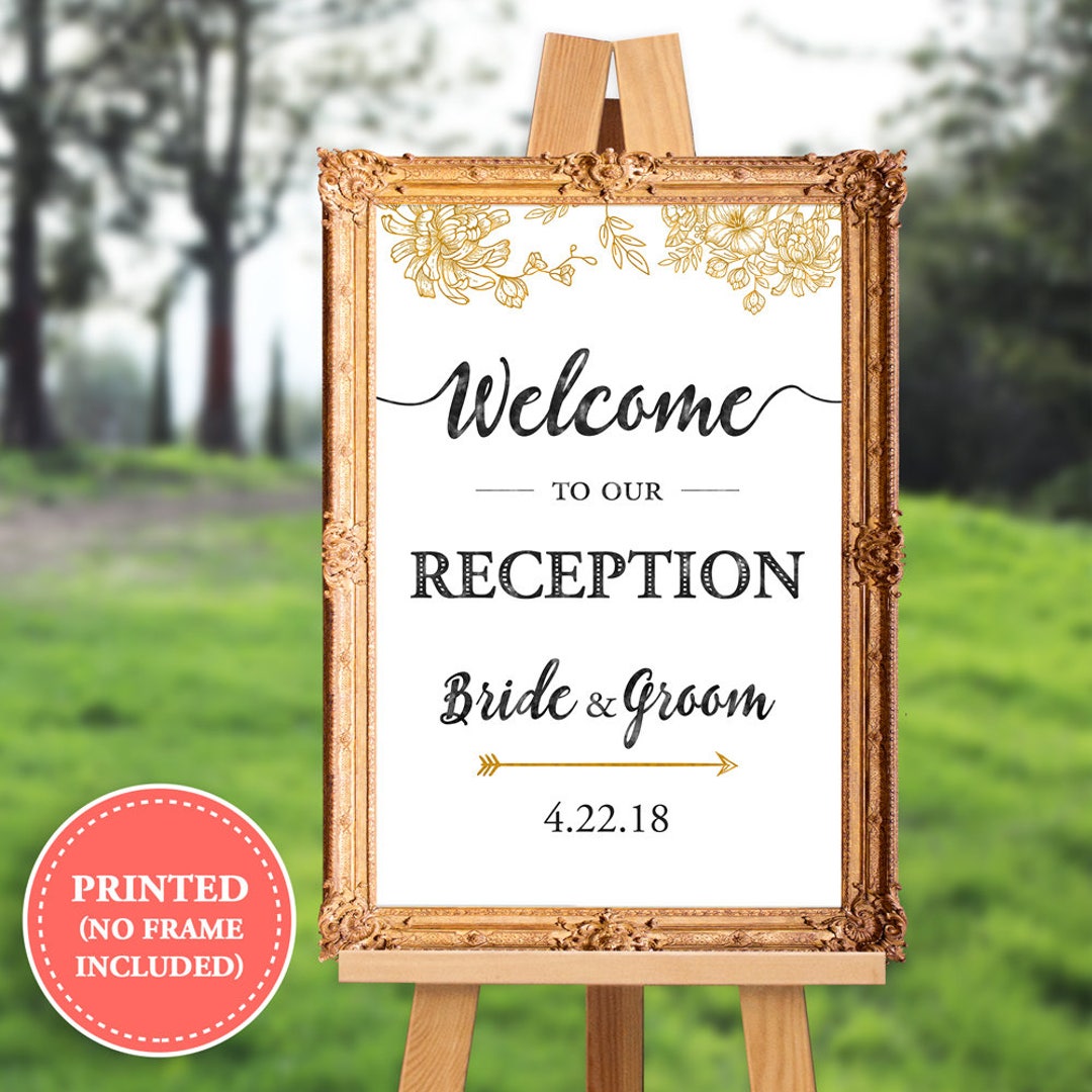 Wedding Reception Welcome Sign Welcome to Our Reception - Etsy