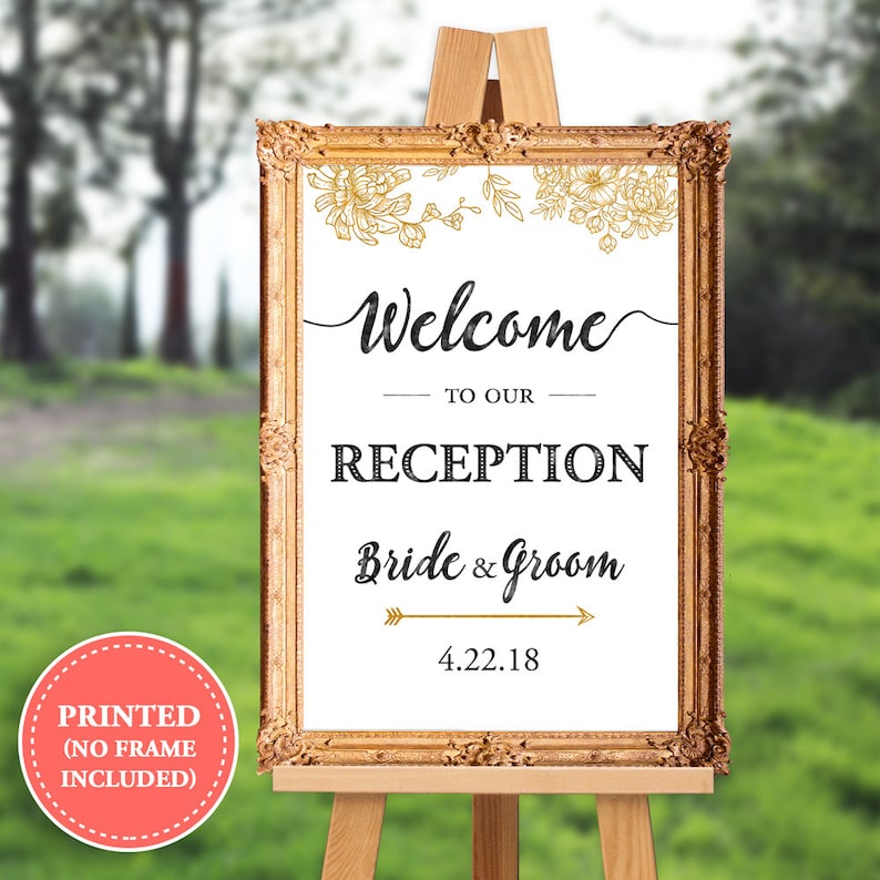 Wedding Reception Welcome Sign - Welcome to Our Reception - 16x20 ...