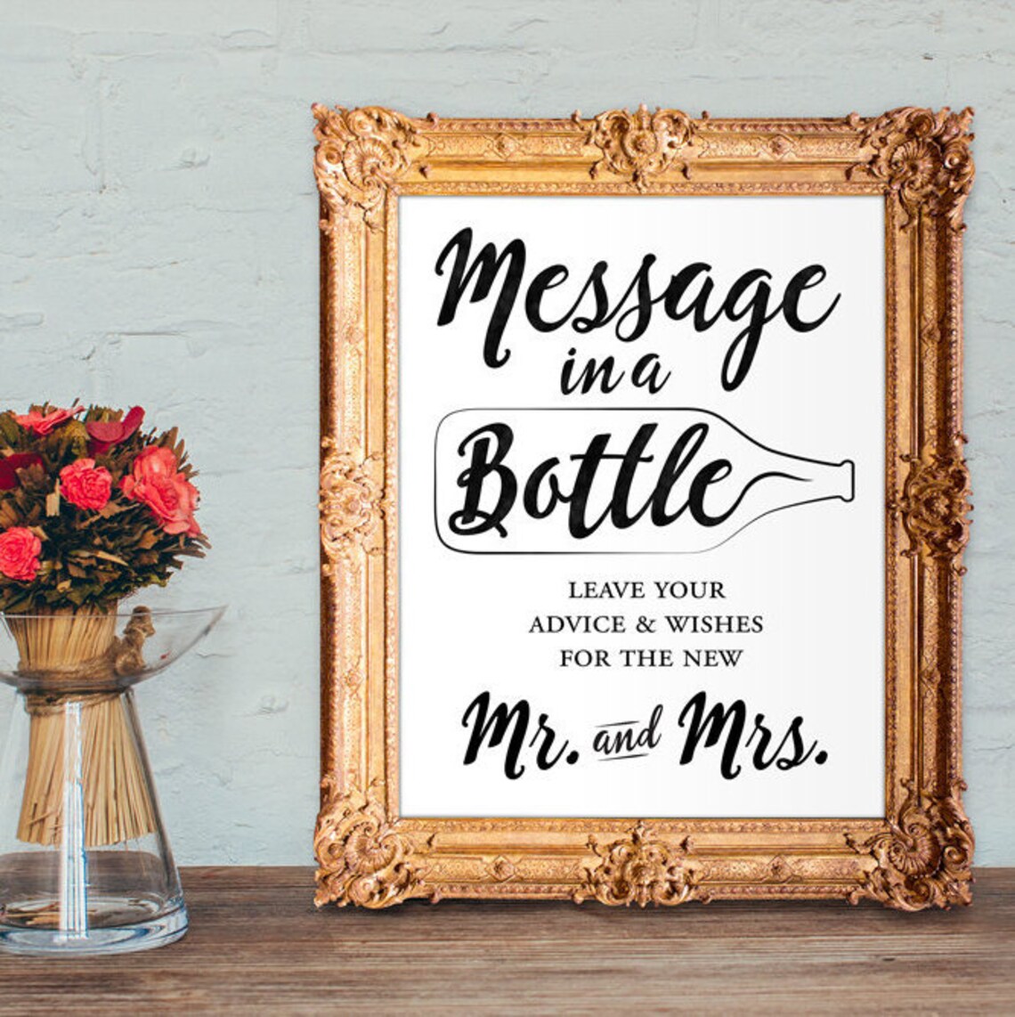 Wedding Guest Book Message in a Bottle Guest Book Advice - Etsy