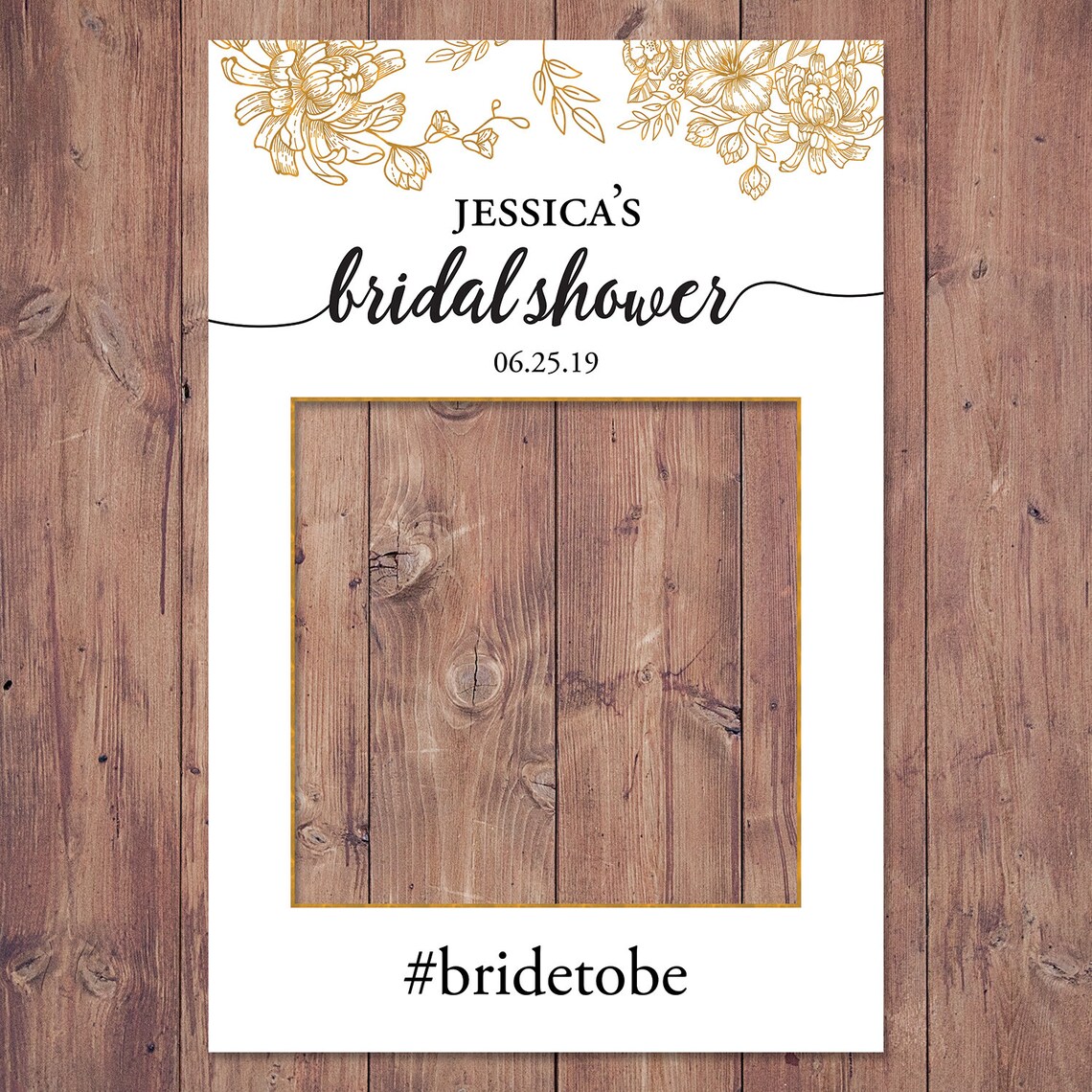 Bridal Shower Photo Prop Frame Bridal Shower Prop Social - Etsy