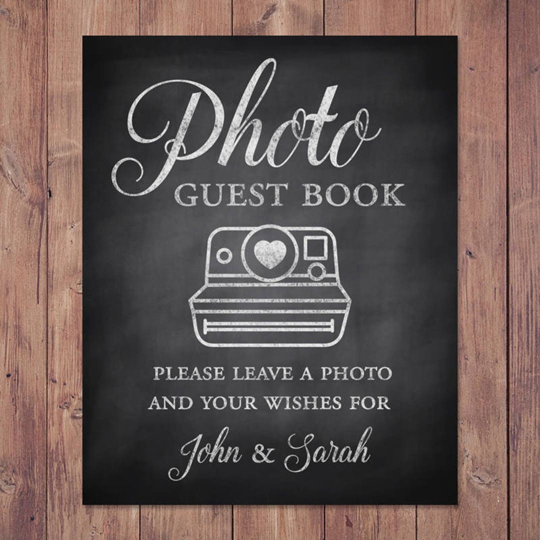 Photo Guest Book - Please Leave a Photo and Your Wishes for - Custom ...
