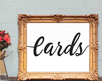 Cards and Gifts Wedding Sign PRINTABLE 8x10 5x7 | Etsy