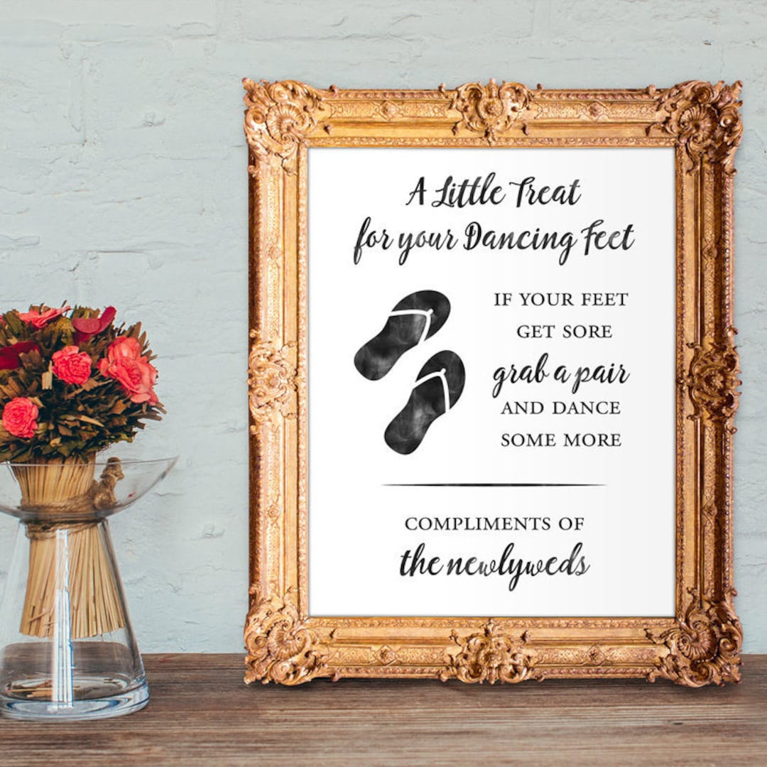 Wedding Flip Flops Sign - Little Treat for Your Dancing Feet - If Your ...