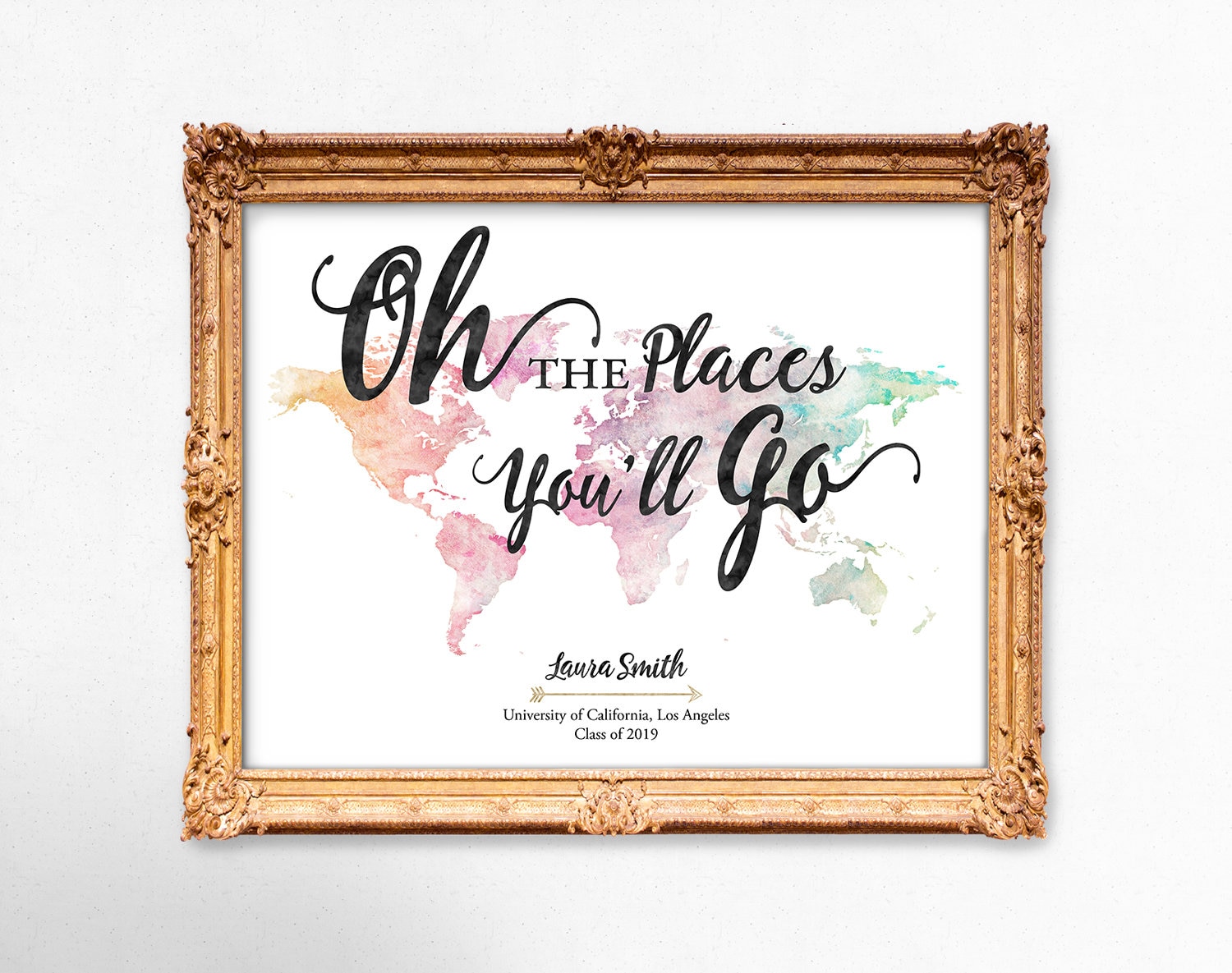 Custom Graduation Gift - Graduation Quote - Grad Gift for Him - Grad ...