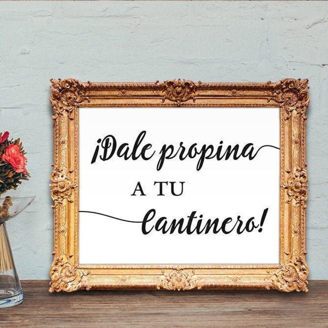 Spanish Wedding Bar Sign Dale Propina a Tu Cantinero Funny - Etsy