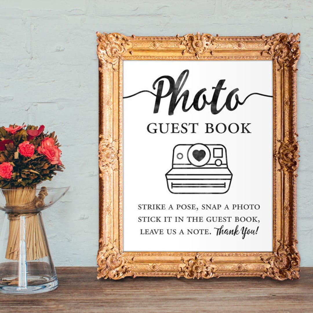 Photo Guest Book - Strike a Pose, Snap a Photo, Stick It in the ...