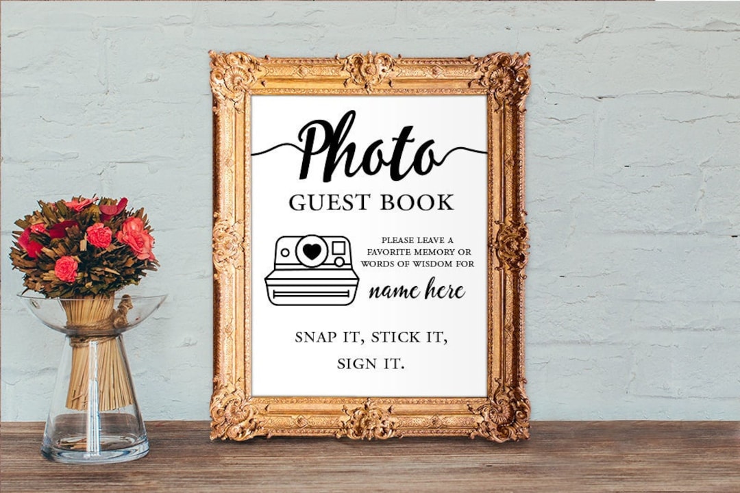 Graduation Guest Book With Custom Name - Photo Guest Book - 8x10 - 5x7 ...