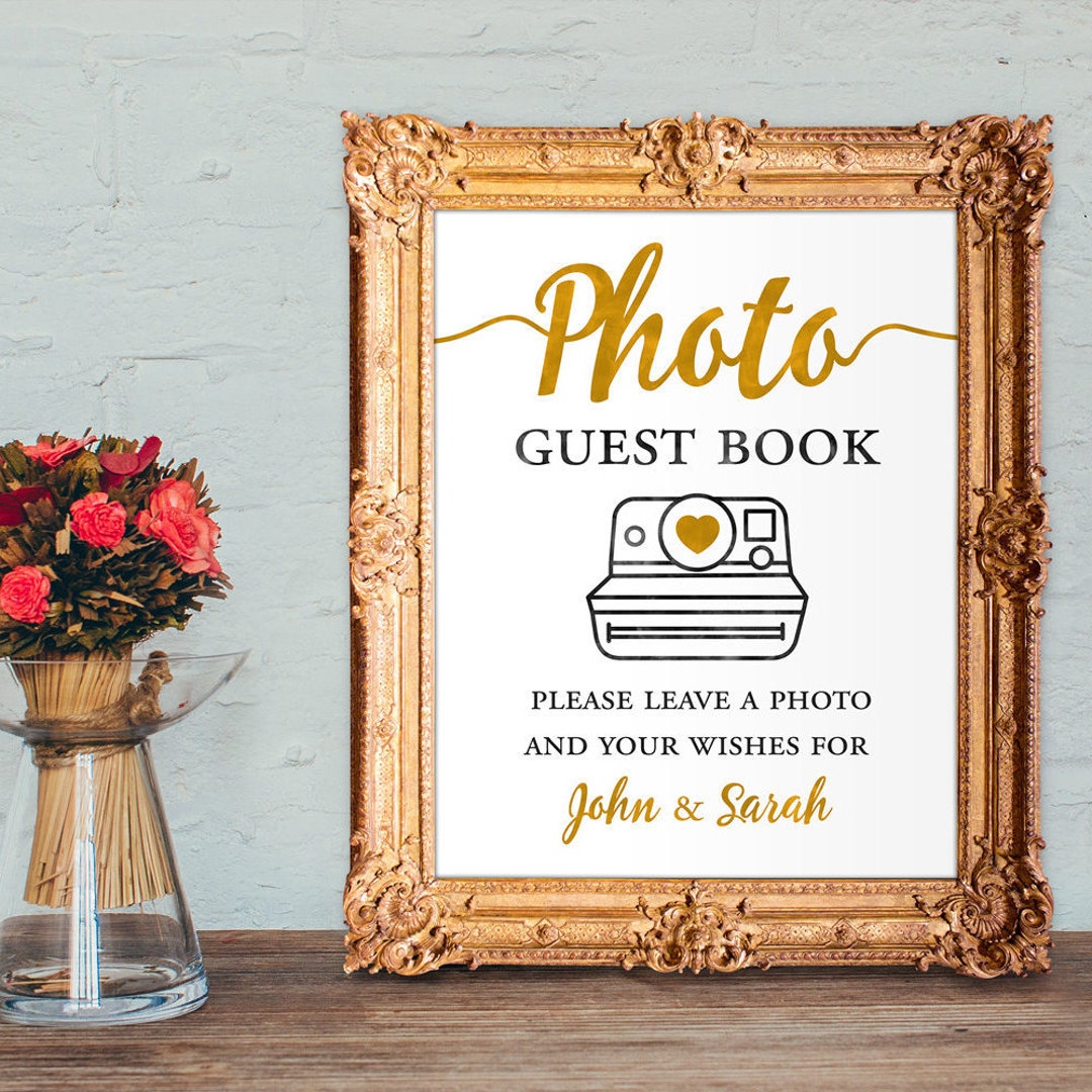 Photo Guest Book - Please Leave a Photo and Your Wishes for - Custom ...