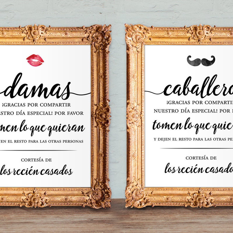Spanish Bathroom Signs - Etsy