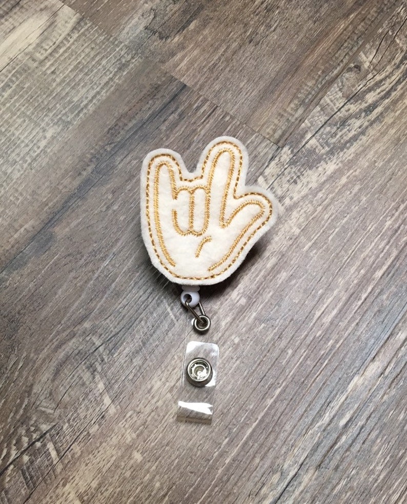 American Sign Language I Love You Badge Reel, Love Badge Reel, Asl ...