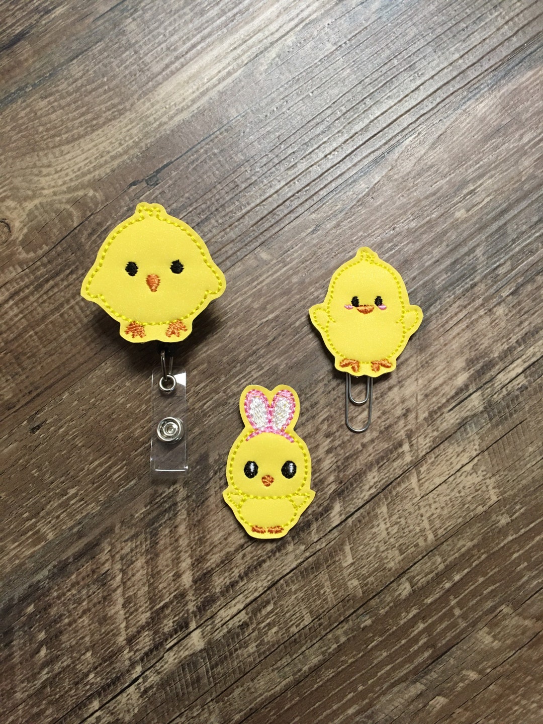 Easter Chick Badge Reel, Easter Badge Reel, Easter Chick Planner Clip ...