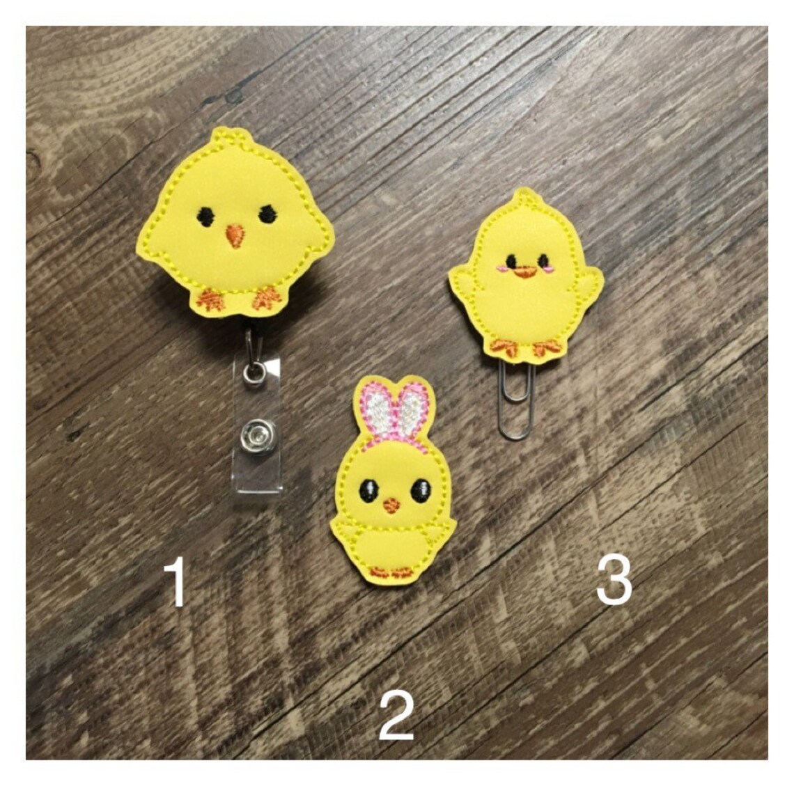 Easter Chick Badge Reel, Easter Badge Reel, Easter Chick Planner Clip ...